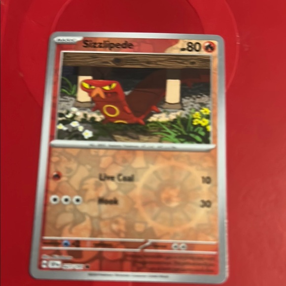 Pokemon | Games | Pokemon Sizzlipede Card Red And Yellow | Poshmark